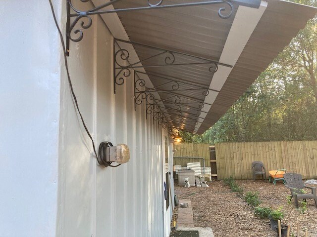 X4 PACK Steel Bracket Awning Cantilever for Window Door Sheed 15in X ...