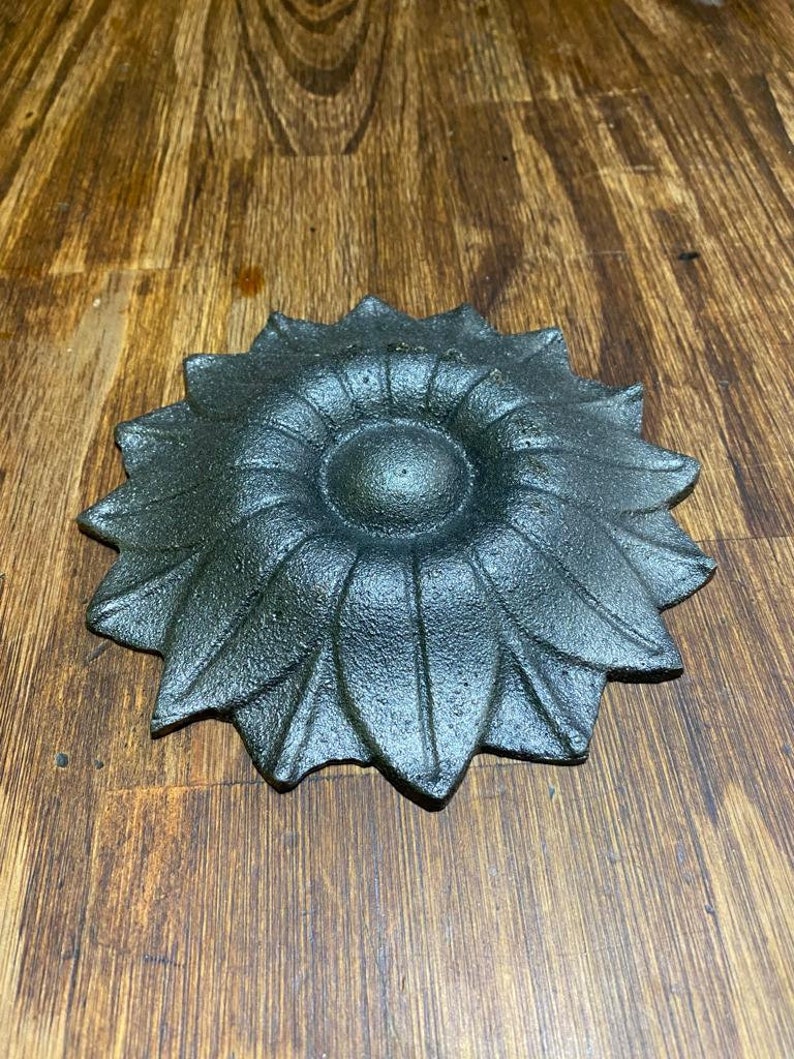 X4 Cast Iron Flower pack X4 Metal Flower Ornamental Petals Decorative ...