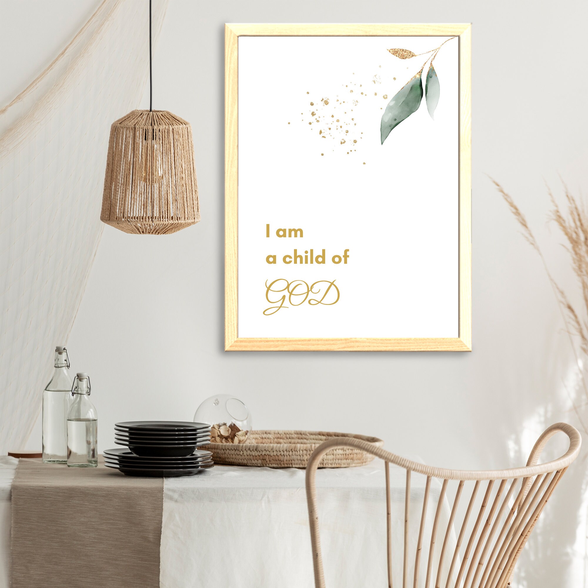I Am a Child, Scripture Print 8x10, Printable Bible Wall, Nursery Bible ...