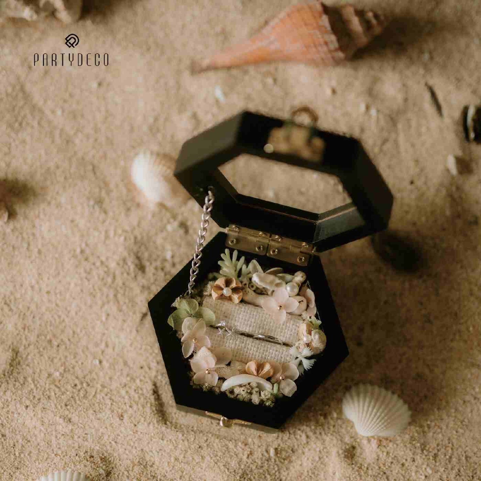 Ring Box Sea Theme Personalized Wooden Ring Box, Wooden Ring Box, With ...