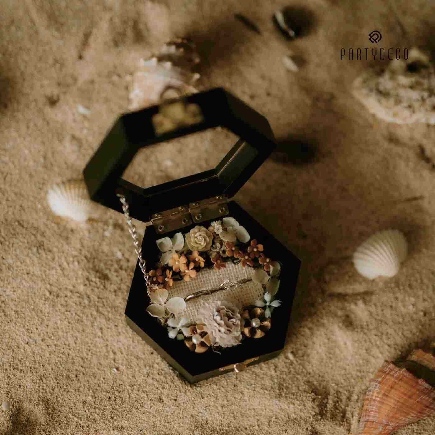 Ring Box Sea Theme Personalized Wooden Ring Box, Wooden Ring Box, With ...