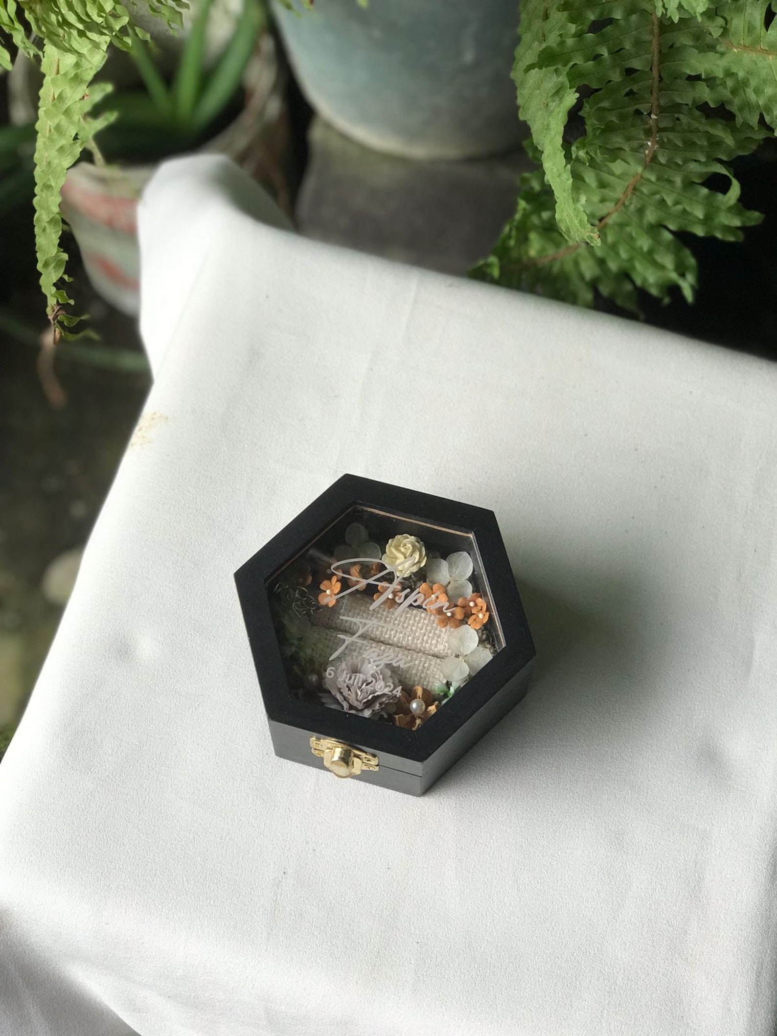 Ring Box Sea Theme Personalized Wooden Ring Box, Wooden Ring Box, With ...