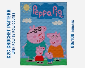 Peppa Pig Pattern | Etsy