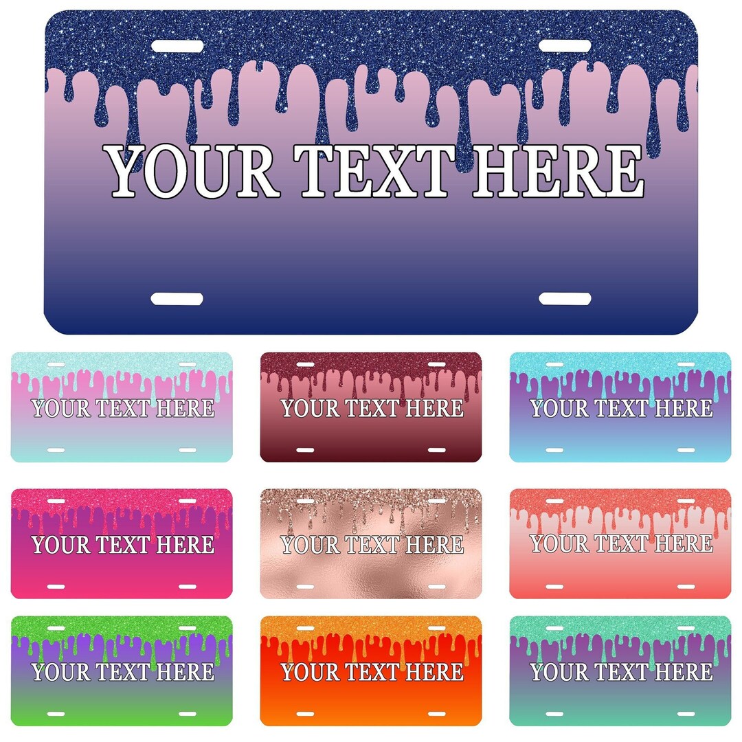 Glitter License Plate, Custom License Plate, Personalized License Plate ...