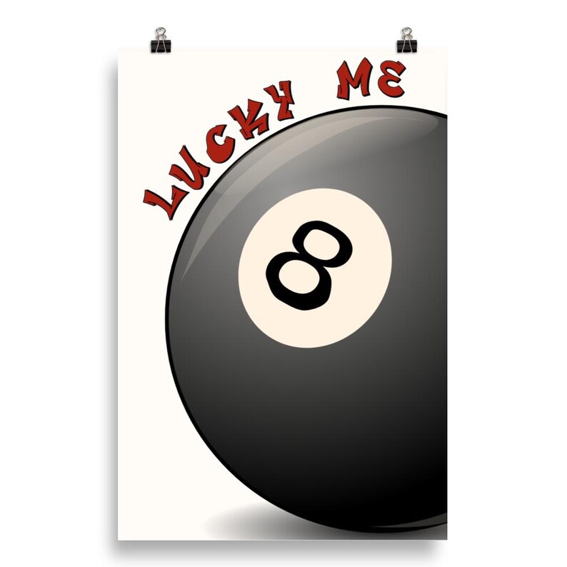 8ball Lucky Me Poster - Etsy