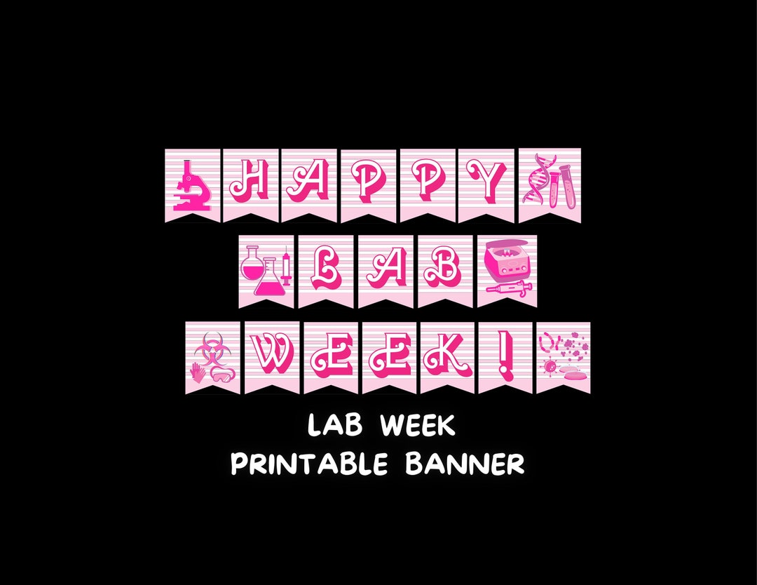 Lab Week 2024 Banner PRINTABLE - Etsy