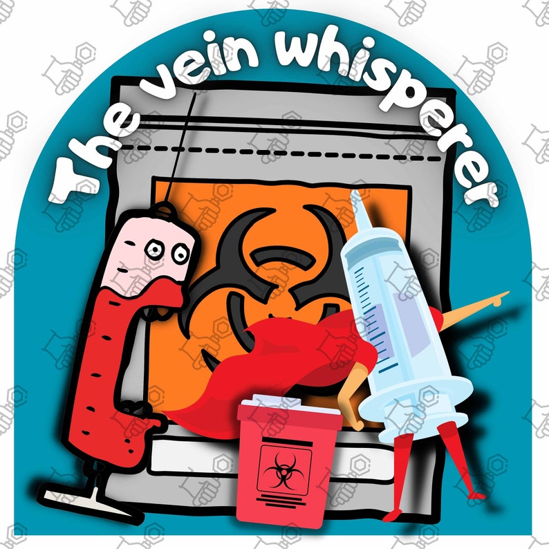 Phlebotomist Fun Laboratory Clipart Vein Whisperer - Etsy