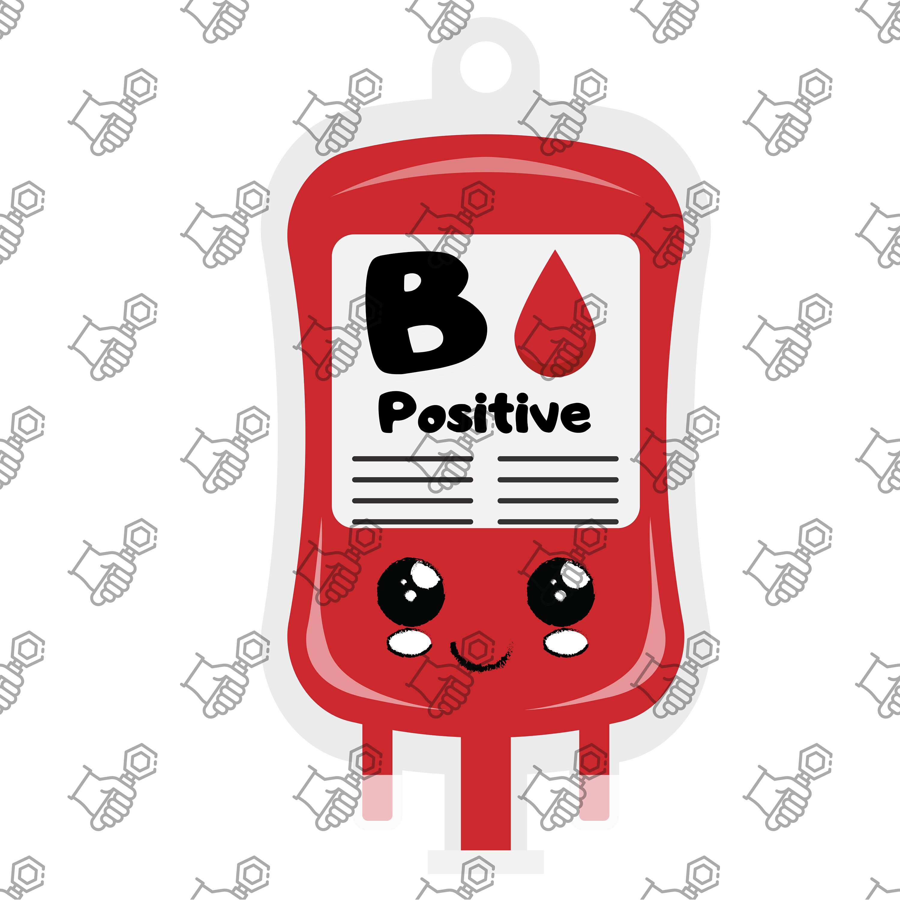 Laboratory Sticker Printable B Positive - Etsy