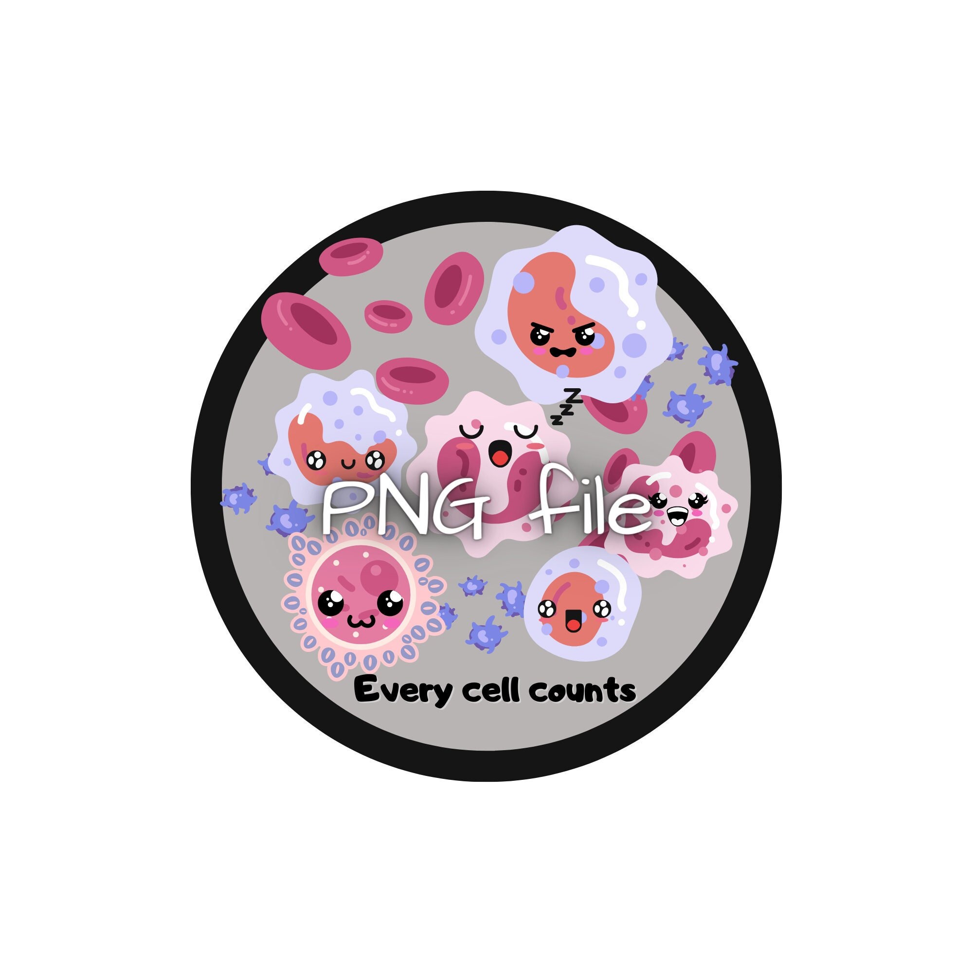 Laboratory Sticker Printable Every Cell Counts - Etsy