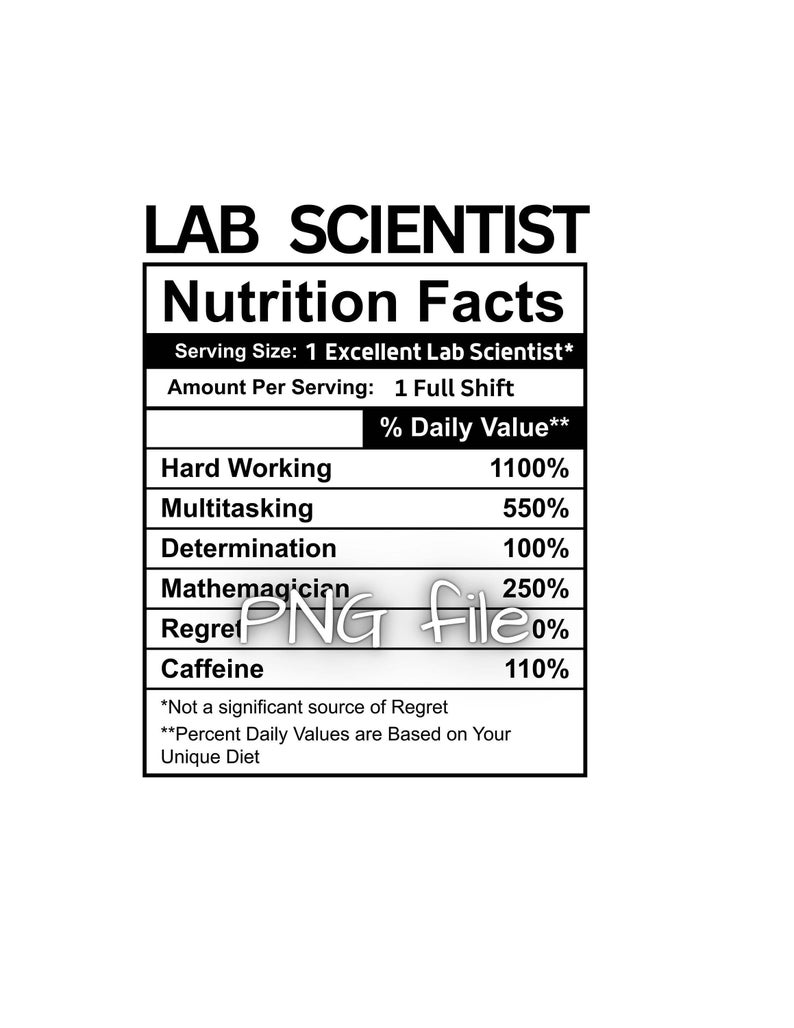 Laboratory Nutrition Facts Bundle Printable Digital File - Etsy