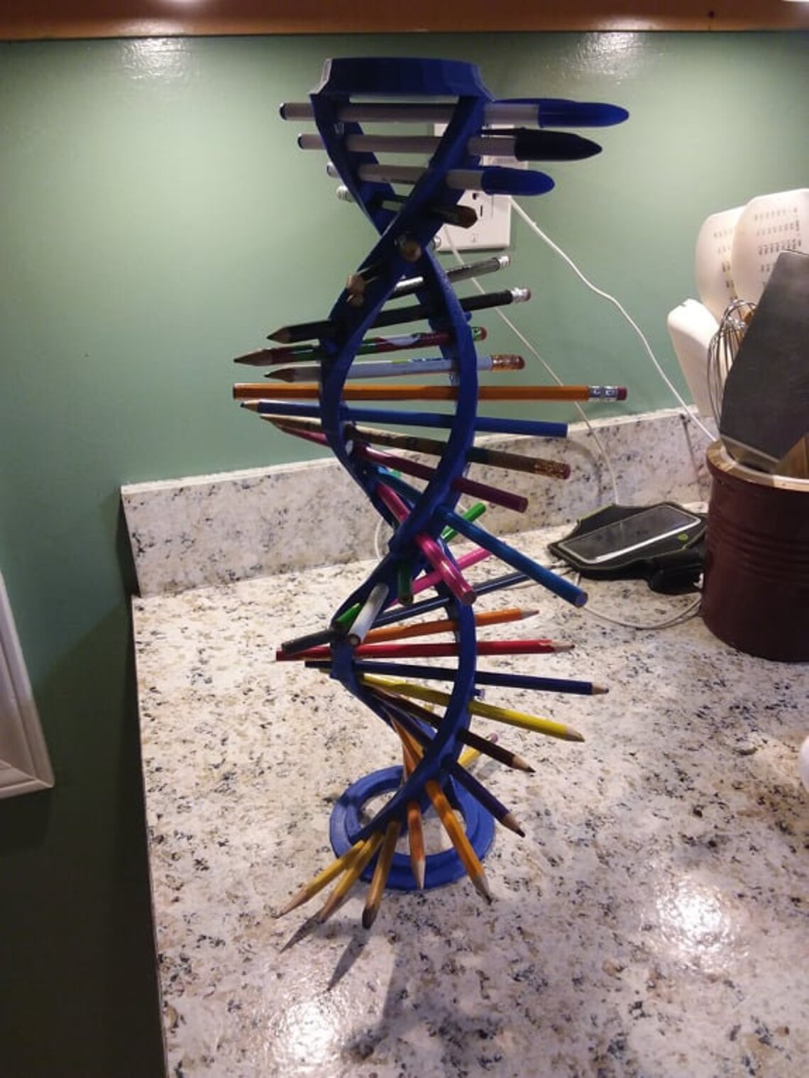 DNA Helix Pencil Holder - Etsy