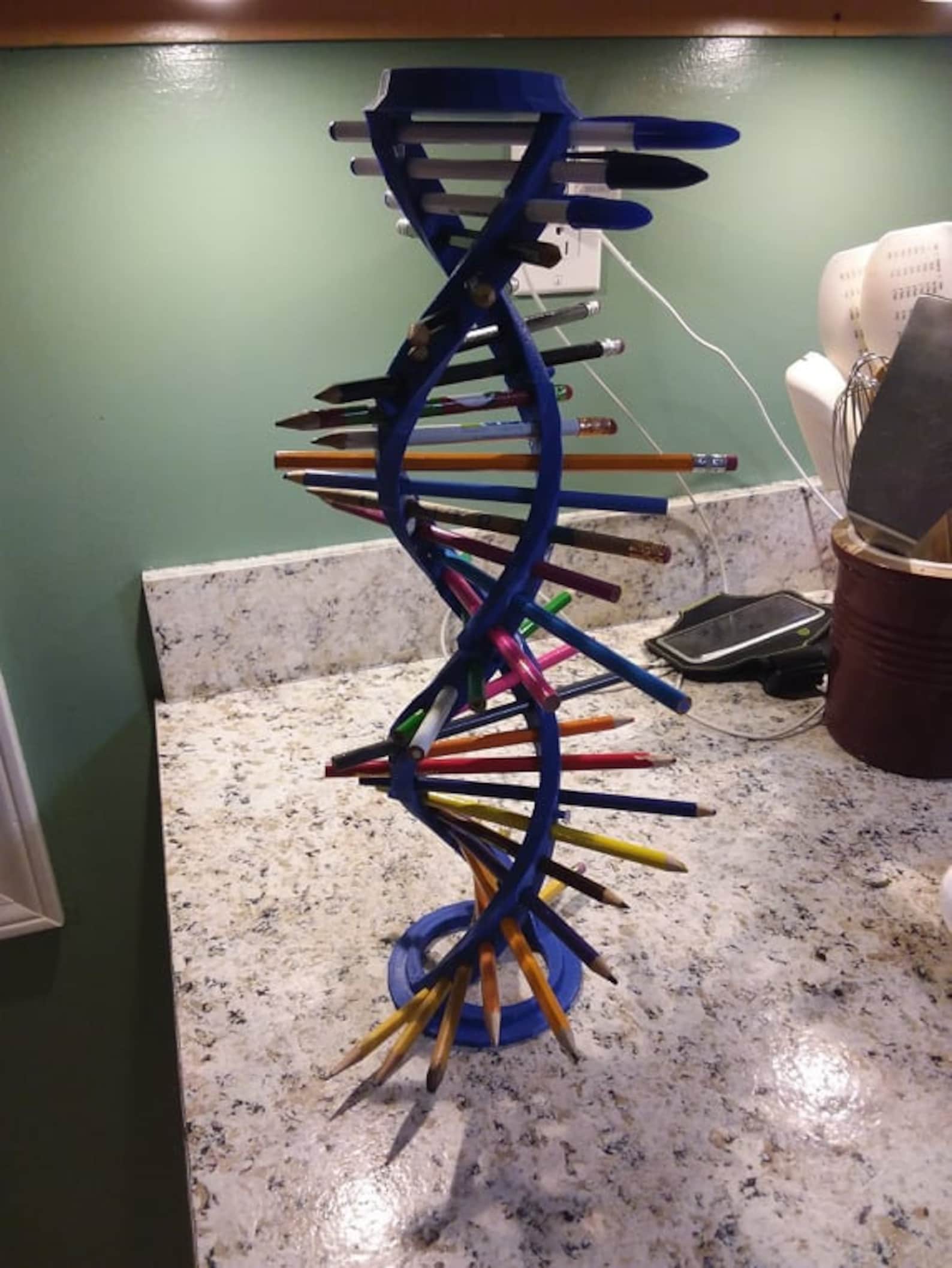 DNA Helix Pencil Holder - Etsy
