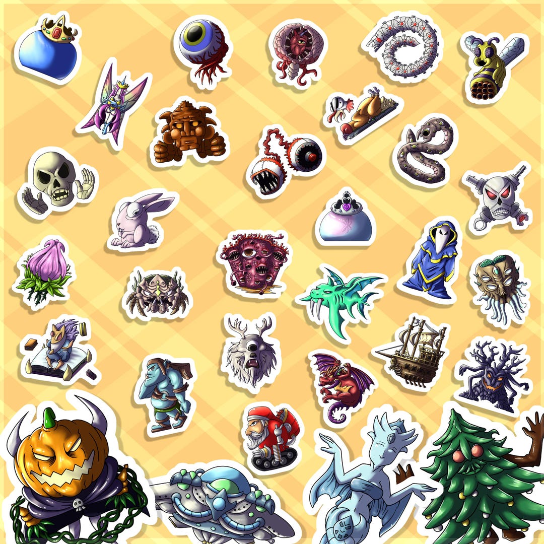 Terrarias All Bosses Sheets (31 Stickers) - Etsy Canada