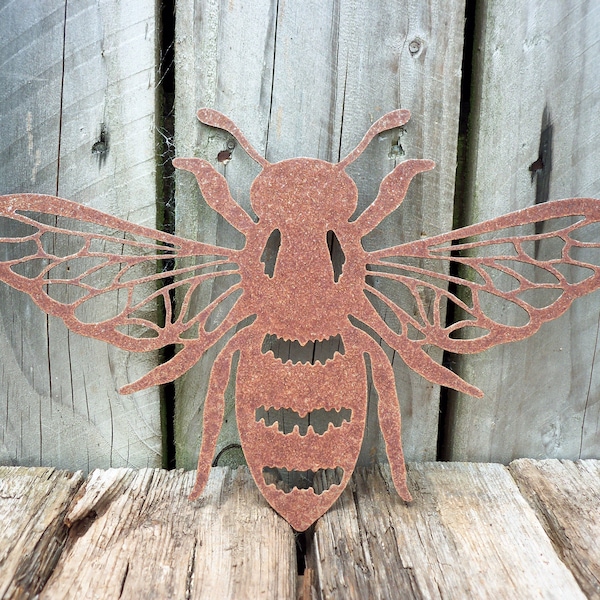 Rusty Metal Bee - Etsy UK