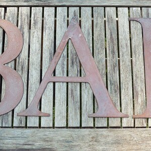 10 Rusty BAR Sign Classic Font Letters Metal Word Rustic Vintage Garden ...