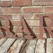 10 Rusty BAR Sign Classic Font Letters Metal Word Rustic Vintage Garden ...