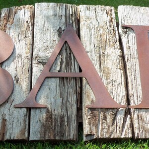 10 Rusty BAR Sign Classic Font Letters Metal Word Rustic Vintage Garden ...