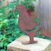 Rusty Metal PIGEON Bird Garden Ornament. Rustic Fence Post Topper ...