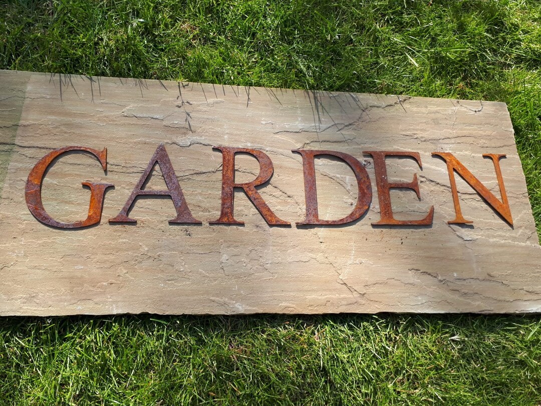 Rusty Metal GARDEN Sign Letters. 5" Metal Lettering. Rustic Garden ...
