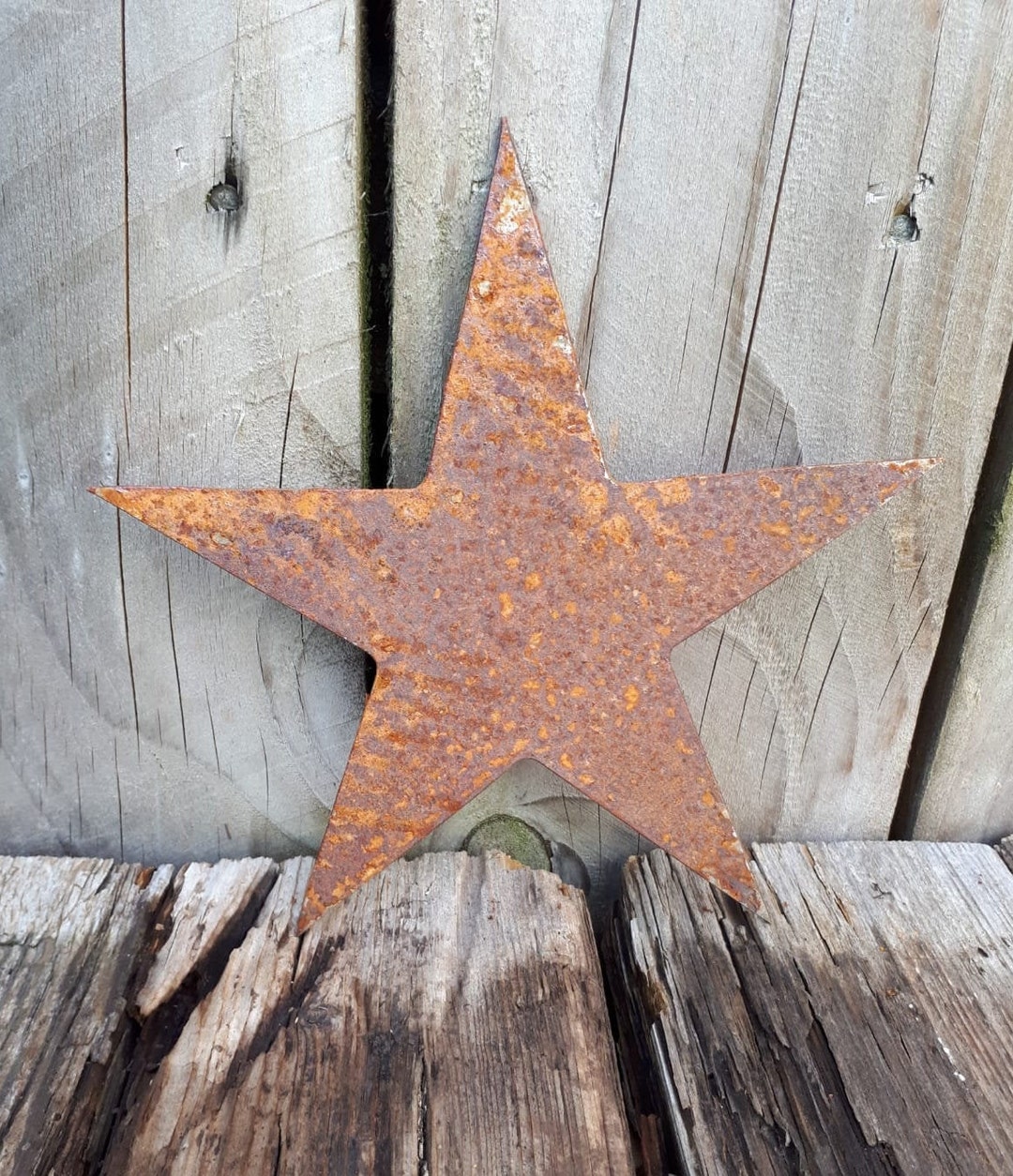 Rusty Metal STAR -large Garden Ornament. Rustic Garden Decor. Rusted ...
