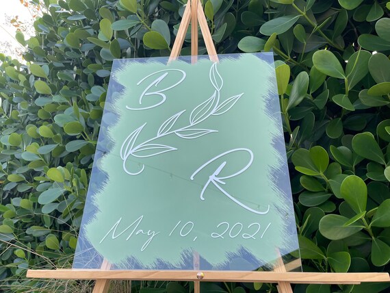Personalized Acrylic Plastic Wedding Welcome Sign Boho | Etsy