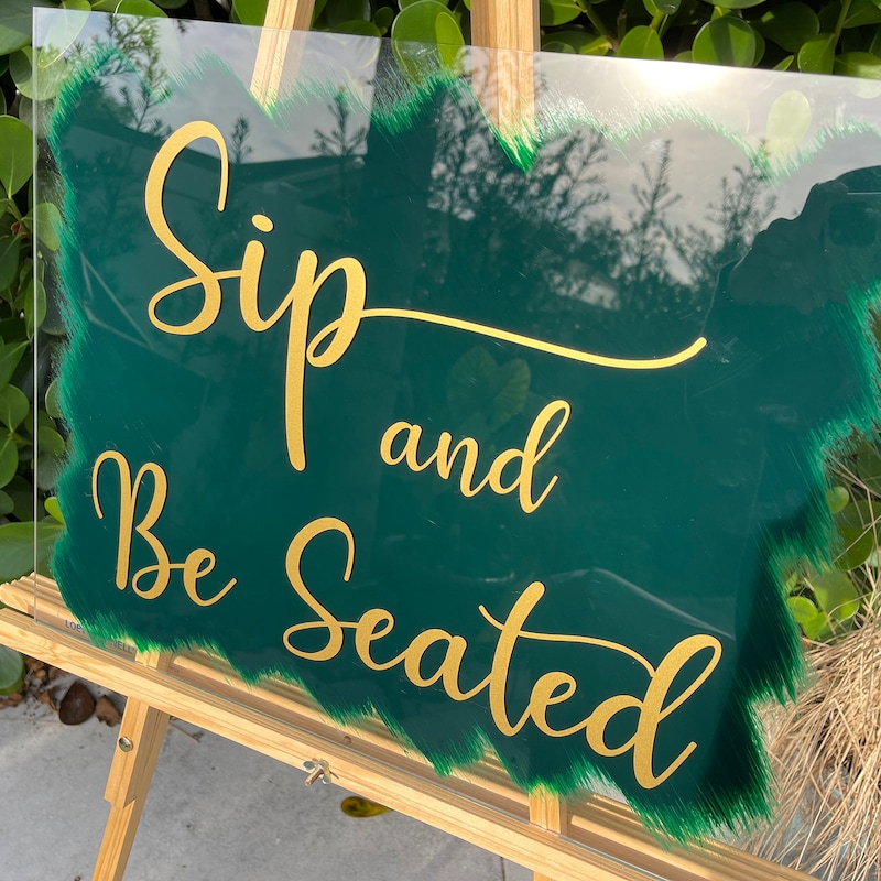Sip and Be Seated Sign - Etsy