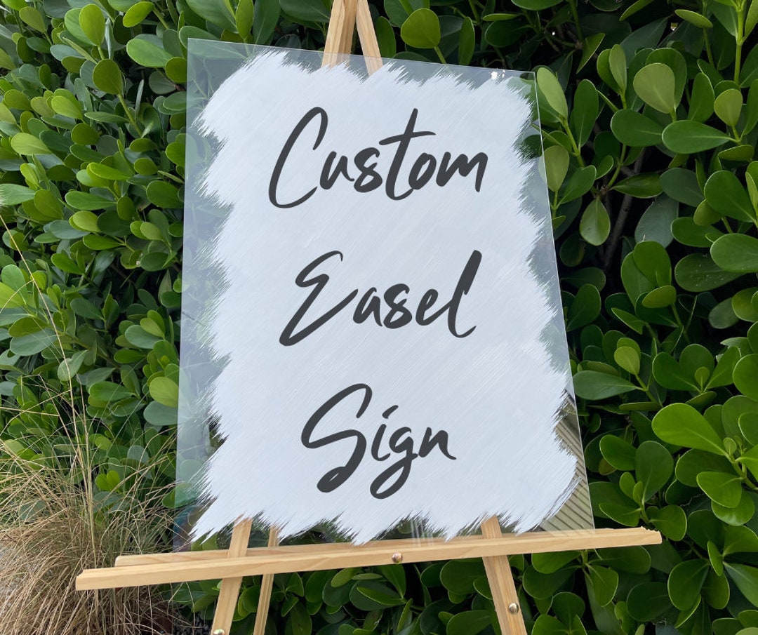 Custom Acrylic Sign | Custom Easel Sign | Personalized Easel Sign - Etsy