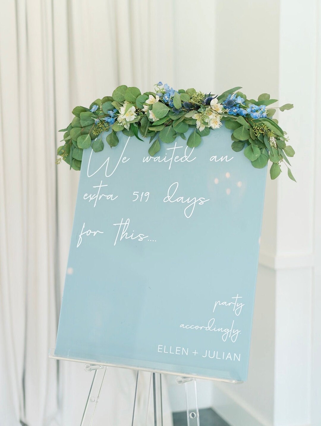 At Last Wedding Welcome Sign | We Waited Party Accordingly | Wedding ...
