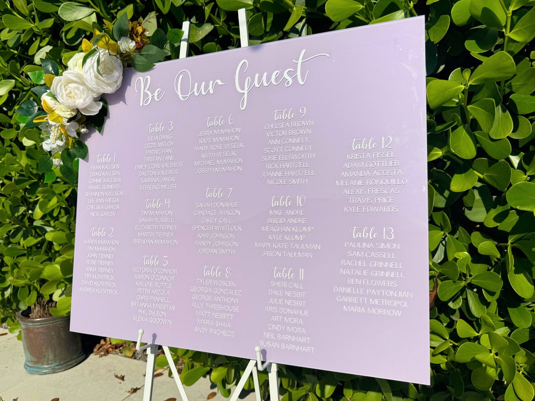 Seating Chart for Wedding Acrylic Seating Chart for Event Signage for ...
