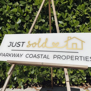 Personalized Relator Sold Sign for Photo Prop for Closing Photos ...