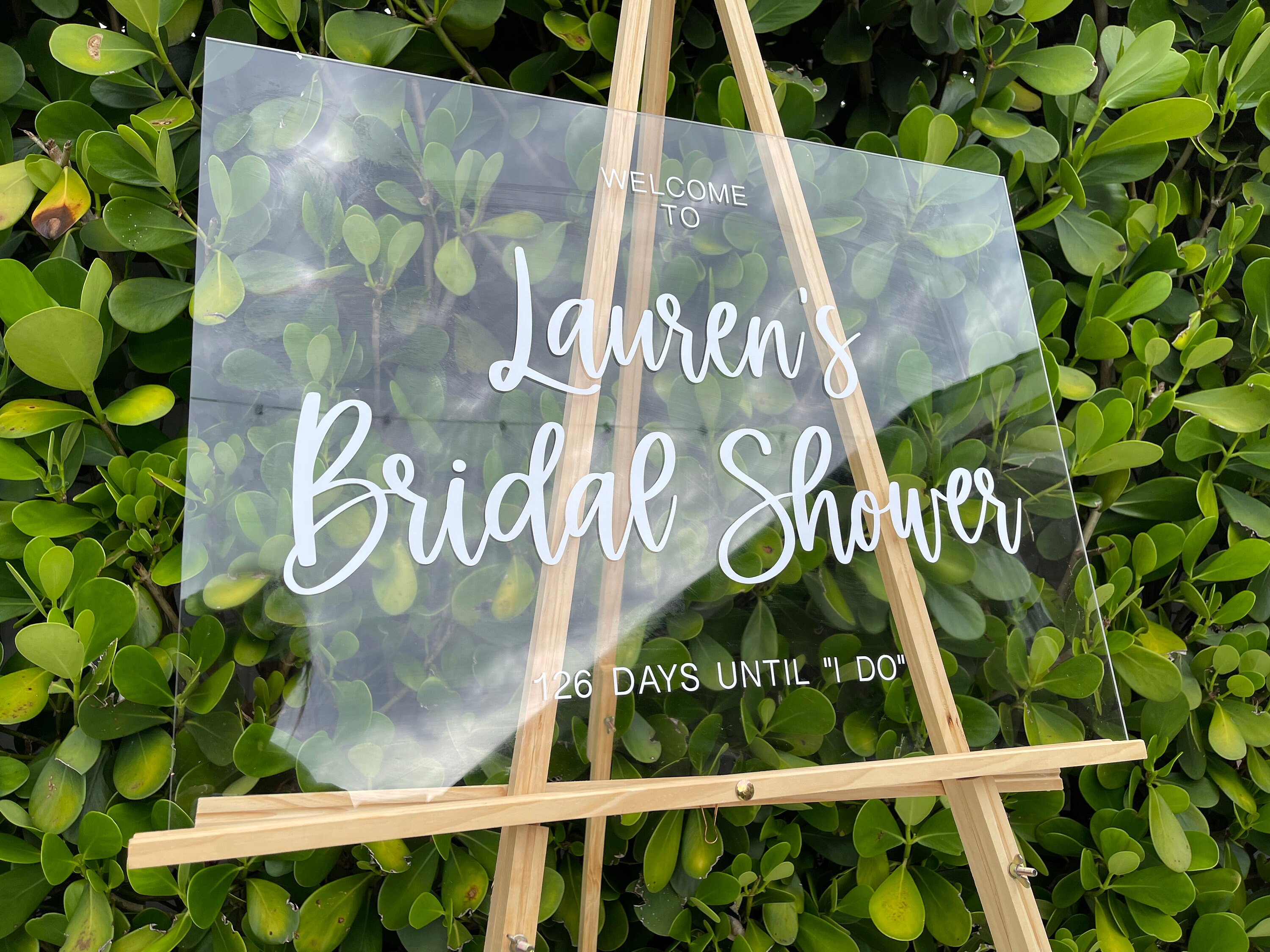 Personalized Acrylic Bridal Shower Welcome Sign | Bridal Shower ...