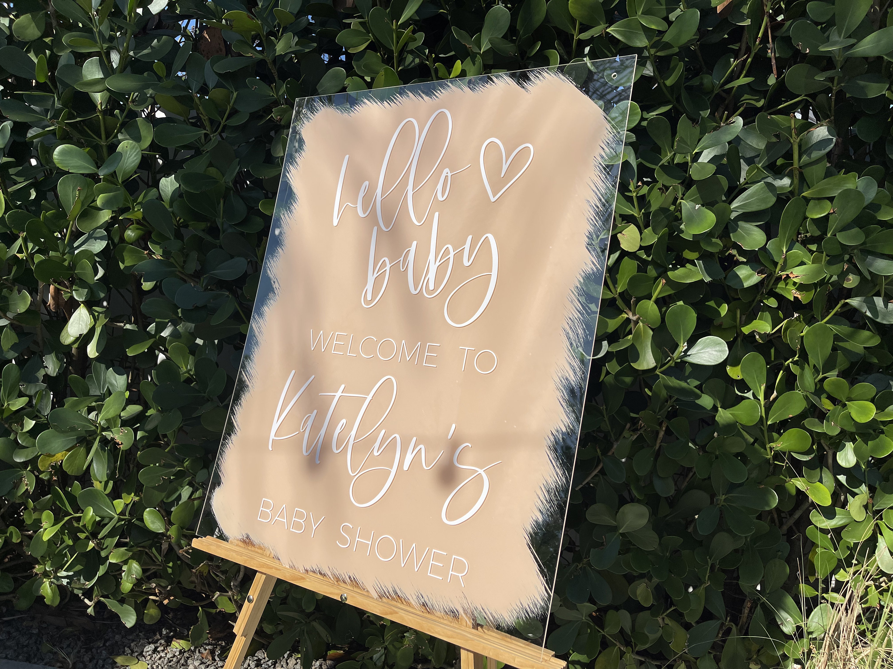 Boho Baby Shower Welcome Sign With Painted Back Acrylic Baby - Etsy