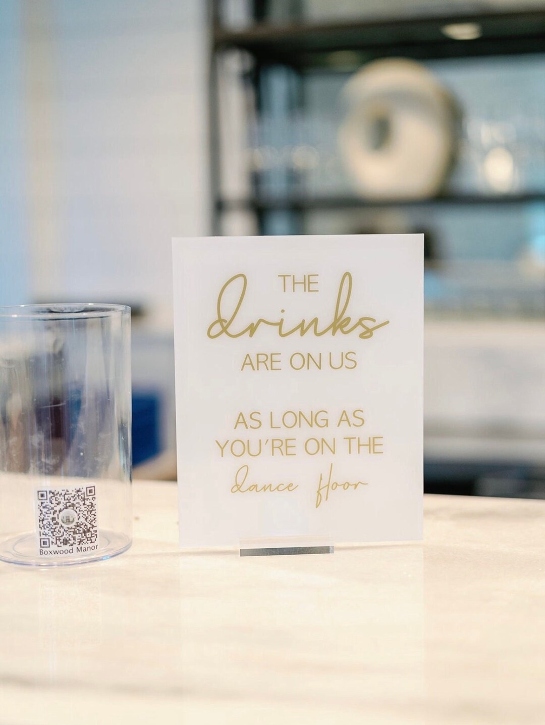Funny Bar Wedding Sign | the Drinks Are on Us as Long as You're on the ...