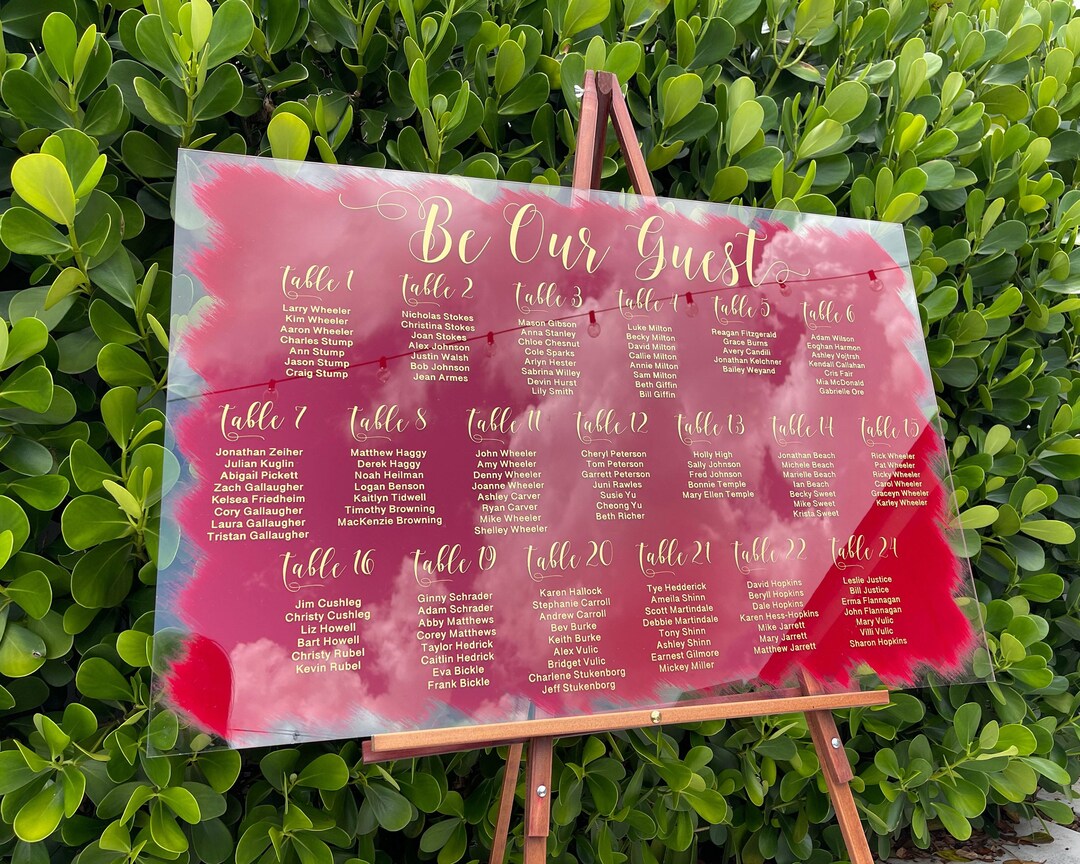 Acrylic Seating Chart | Find Your Seat | Custom Seating Chart | Wedding ...