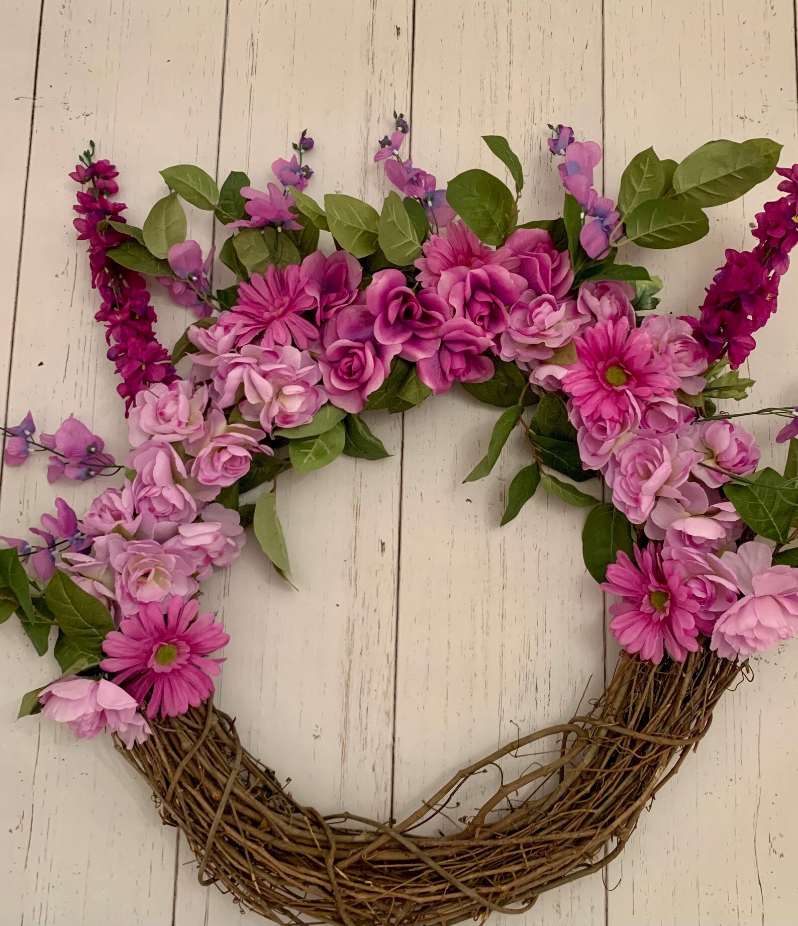 Boho Wreath Rustic Wreathsummer Wreath Spring Wreath Front | Etsy