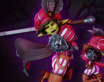 Olistin Alatel Female Fantasy Miniature Fighter Dnd Pin up Miniature 3d Resin Printed Model 32mm ...