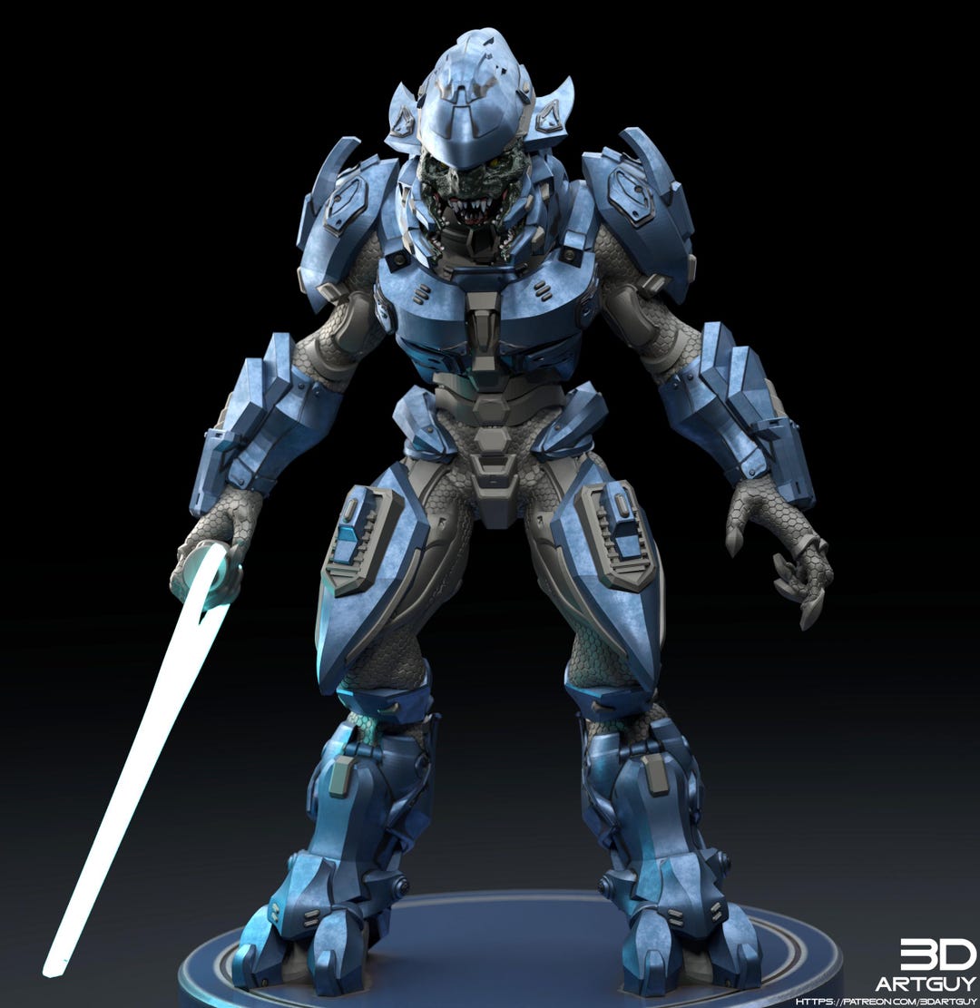 Elite Alien 3d Printed Miniature [by 3dartguy] - Etsy