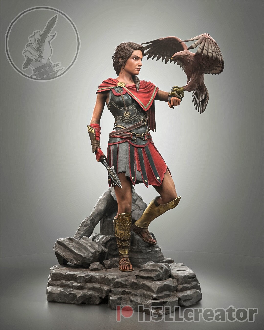 Kassandra, Greek Assassin 3D Printed DIY Resin Statue Kit / Figurine ...