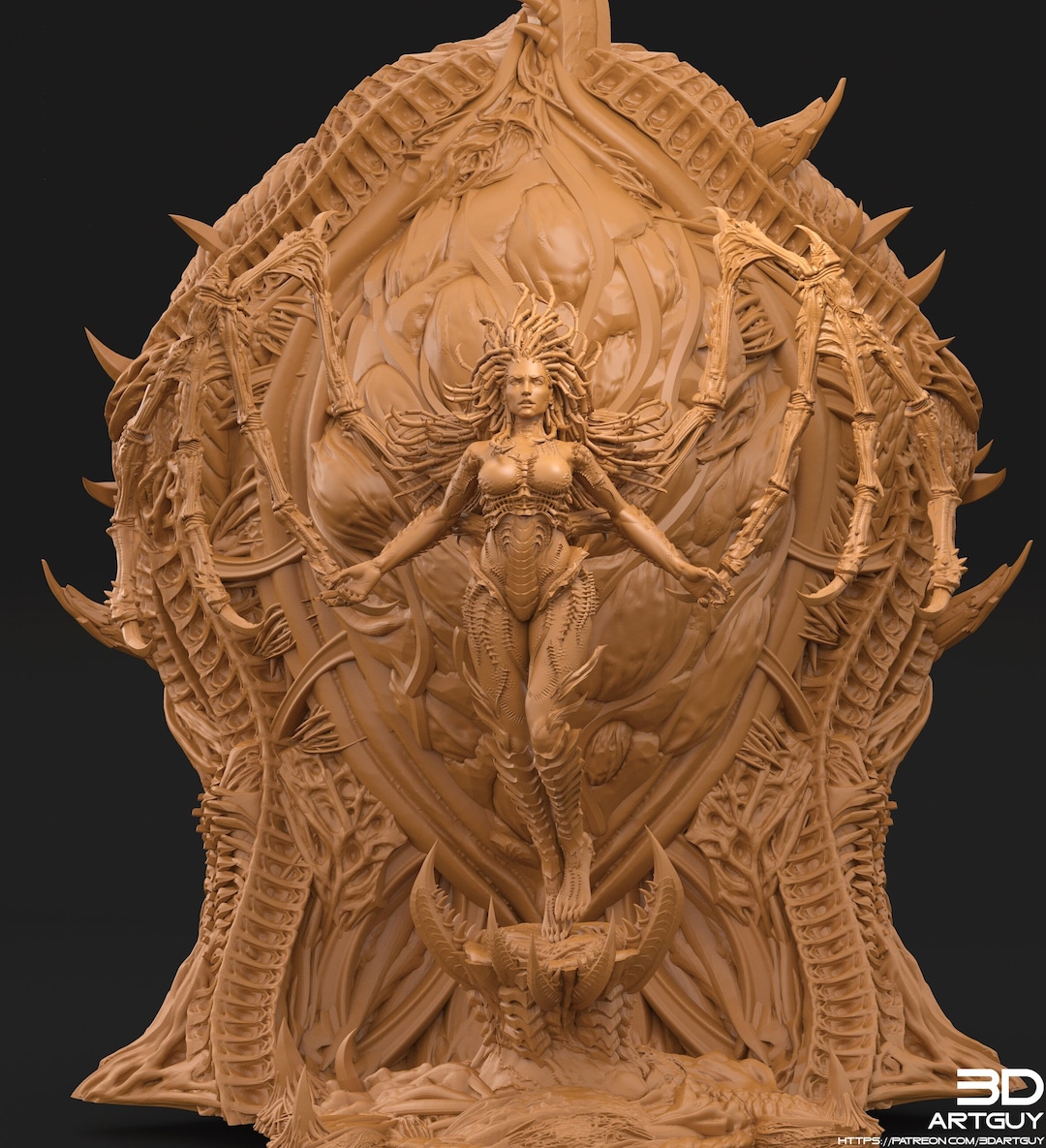 Infested Human Alien Hybrid 3d Printed Model [by 3dartguy] - Etsy