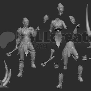 Minthara, Drow Cleric 3D Printed DIY Resin Statue Kit / Figurine ...