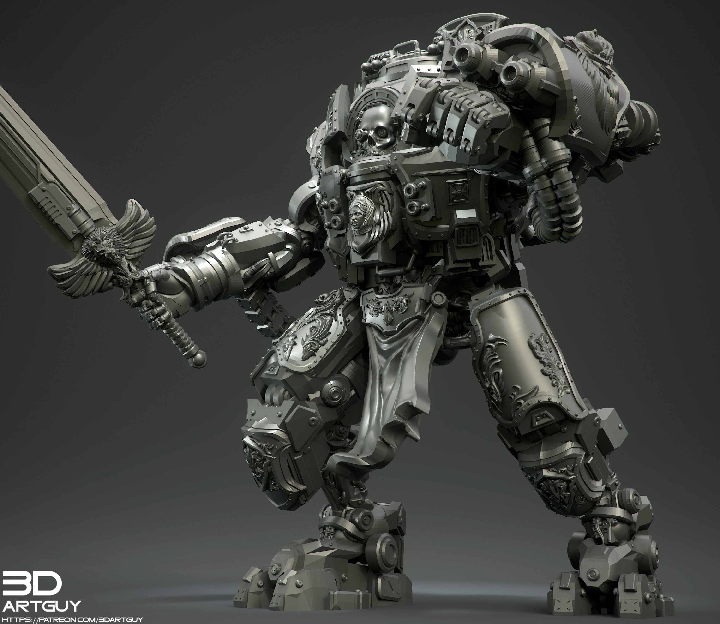 Gothic Robot 3d Printed Model by 3dartguy - Etsy UK