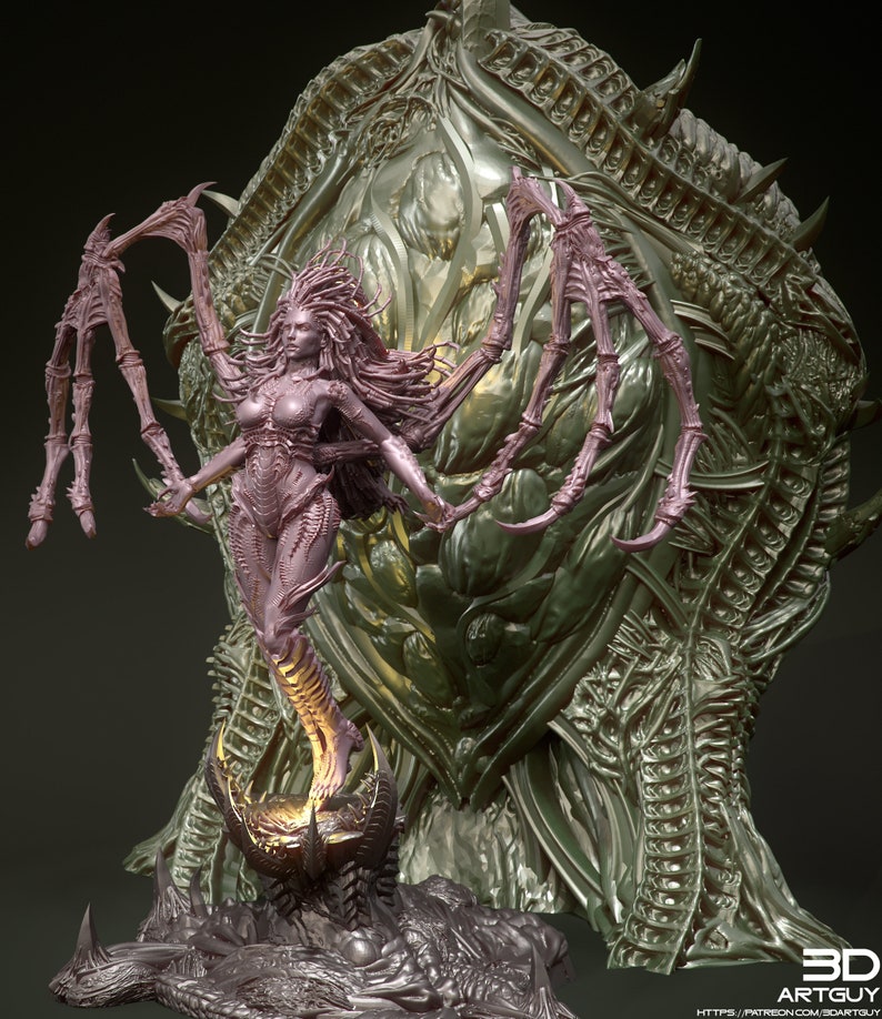 Infested Human Alien Hybrid 3d Printed Model by 3dartguy - Etsy