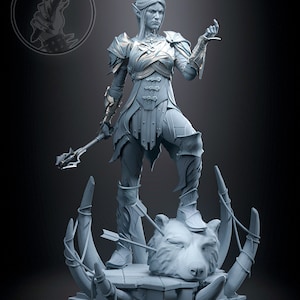 Minthara, Drow Cleric 3D Printed DIY Resin Statue Kit / Figurine ...