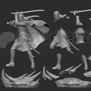 Drow Ranger 3D Printed DIY Resin Statue Kit / Figurine / Miniature [by ...
