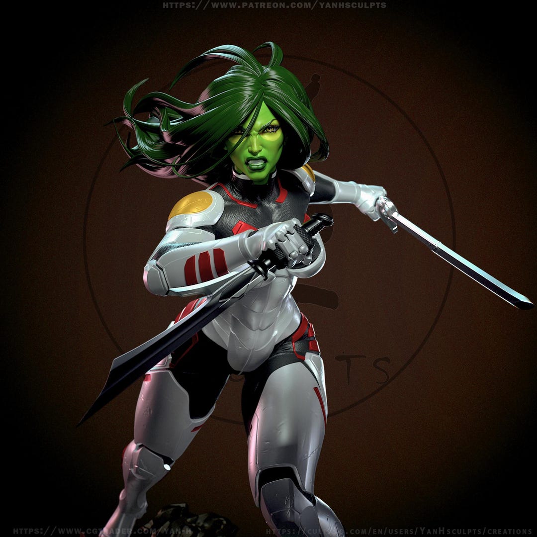 Gamora UNPAINTED 3d Printed DIY Resin Statue Kit / Figurine [by Yan_h] - Etsy