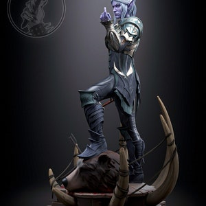 Minthara, Drow Cleric 3D Printed DIY Resin Statue Kit / Figurine ...