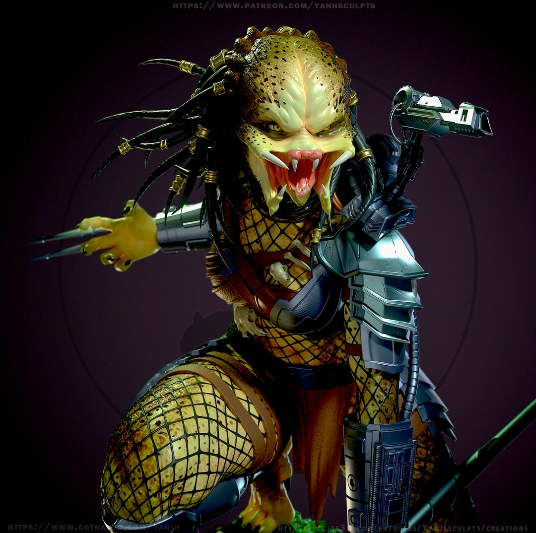 Predator Female 3D Printed DIY Resin Statue Kit / Figurine [by Yan_h ...