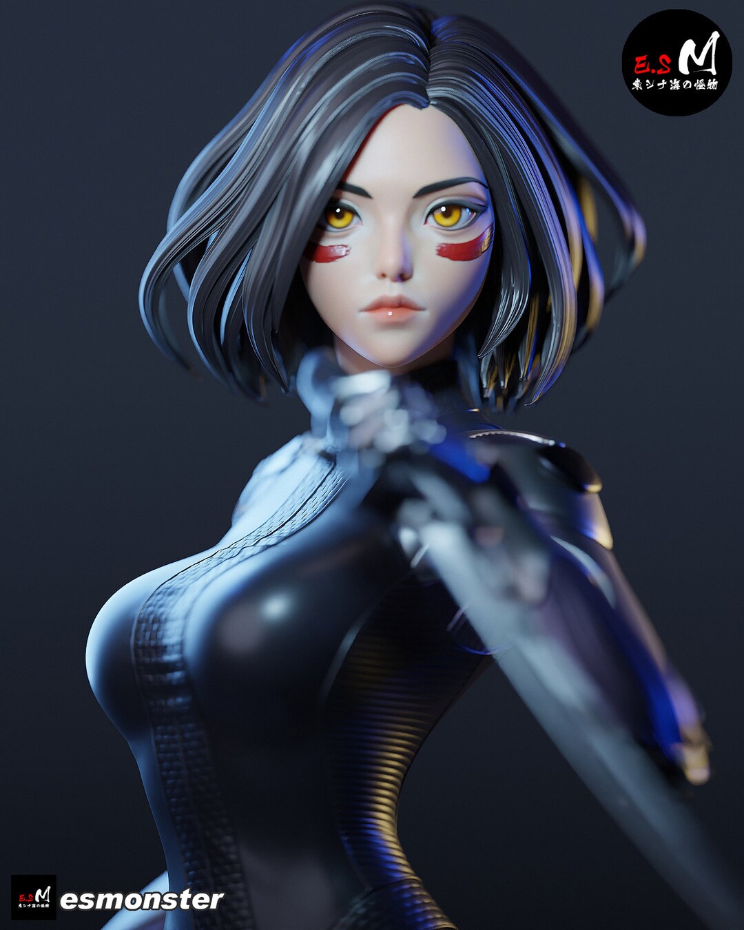 Alita 3d Printed DIY Resin Statue Kit / Figurine [by ES Monster ...