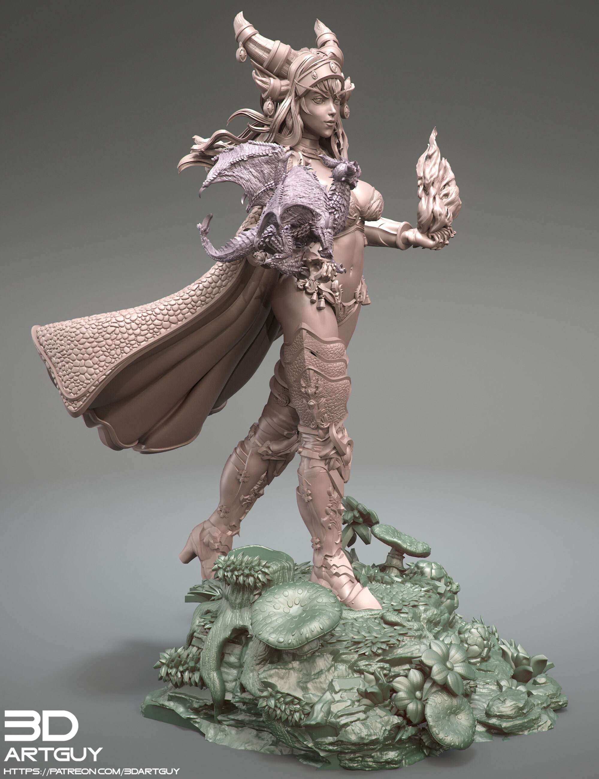 Dragon Queen 3d Printed Model By 3dartguy Etsy Australia