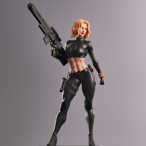 Yelena Black Widow Relaxing 3d Printed DIY Resin Statue Kit / Figurine [by Abe3d] UNPAINTED - Etsy